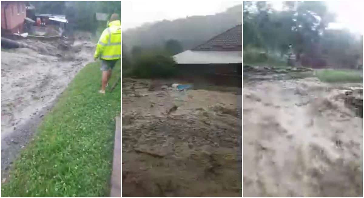 VIDEO: Viitură într-un sat din comuna Bistra. Torenții au rupt ...