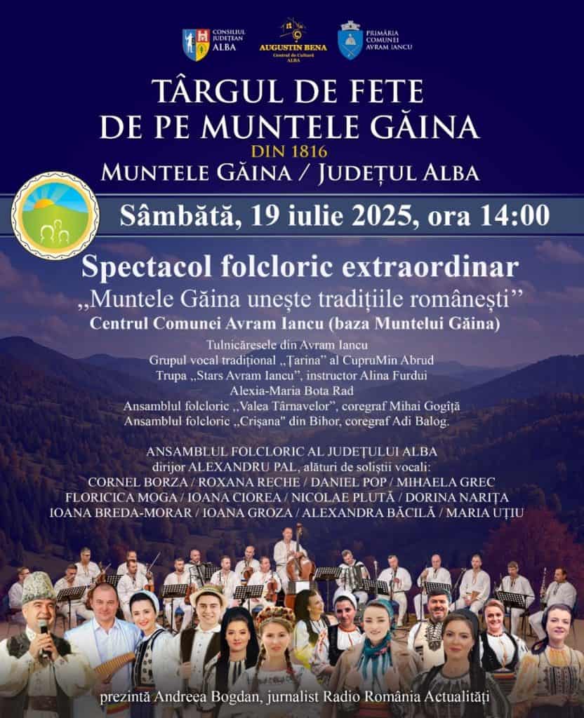 Târgul de Fete de pe Muntele Găina 2025: spectacol folcloric extraordinar, în 19 iulie, în ...